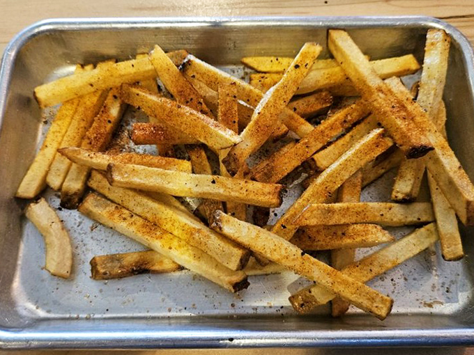 French fries that have been seasoned with such care, they could stand alone as a meal. Though why would you when there's all that meat?