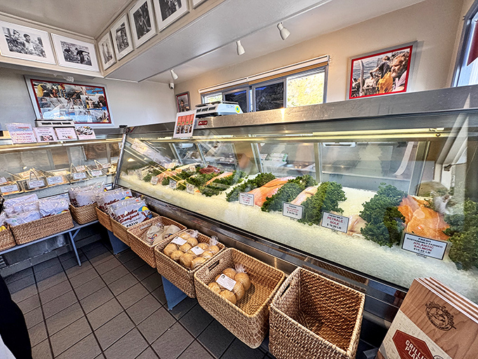 The fresh seafood case&mdash;where your dinner was swimming this morning. Window shopping has never been so deliciously tempting.