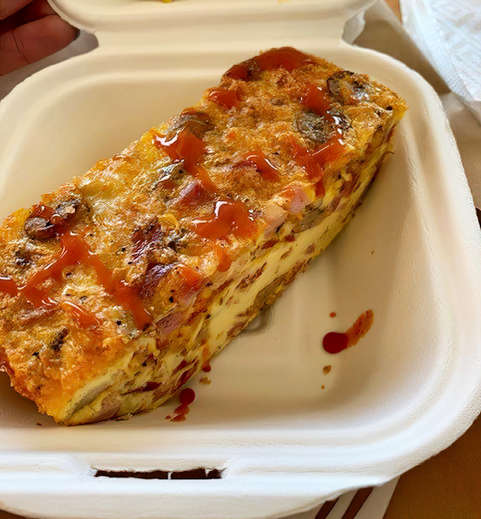 This hearty frittata, drizzled with hot sauce, is breakfast's answer to "But what if I want everything at once?"