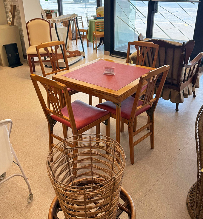 This dining set awaits its next family gathering, proving secondhand furniture can bring first-class style to your home without emptying your wallet.