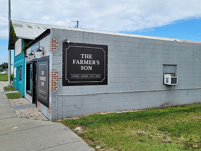 The Farmer's Son shop brings small-town charm in a no-nonsense package. Flowers, antiques, and gifts without pretentious coastal markups.