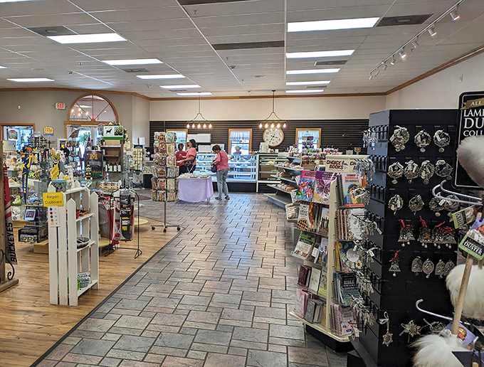 The gift shop: because sometimes you need physical evidence to prove that place with the incredible mashed potatoes wasn't just a dream.