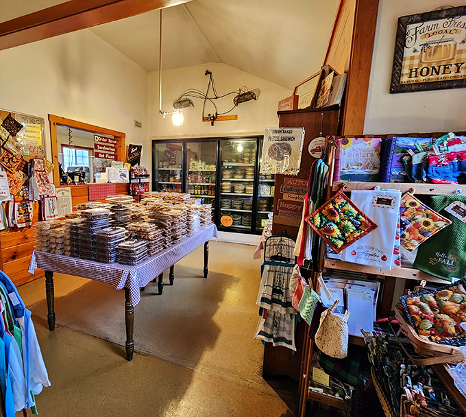 The gift shop area offers edible souvenirs that won't collect dust—unless you somehow possess superhuman willpower around baked goods.