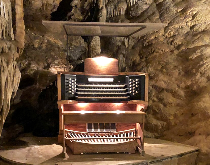 Yes, that's an actual pipe organ in a cave &ndash; because why shouldn't geology have soundtrack?
