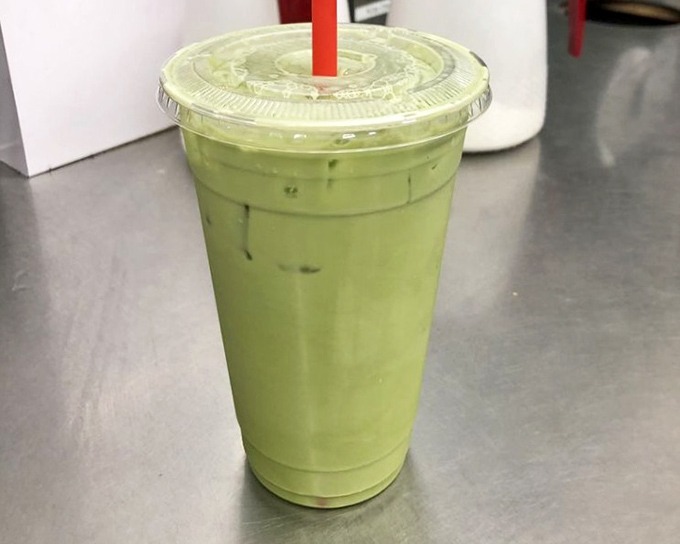 This green Thai tea isn't just a beverage; it's a refreshing counterpoint to sweet donuts and proof that matcha wasn't the first green drink to captivate California.