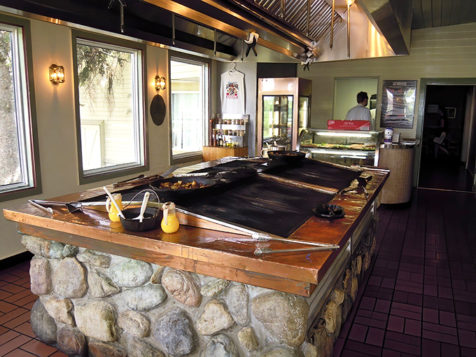 The legendary grill where brave diners can cook their own steaks. It's dinner and entertainment wrapped in one sizzling package.