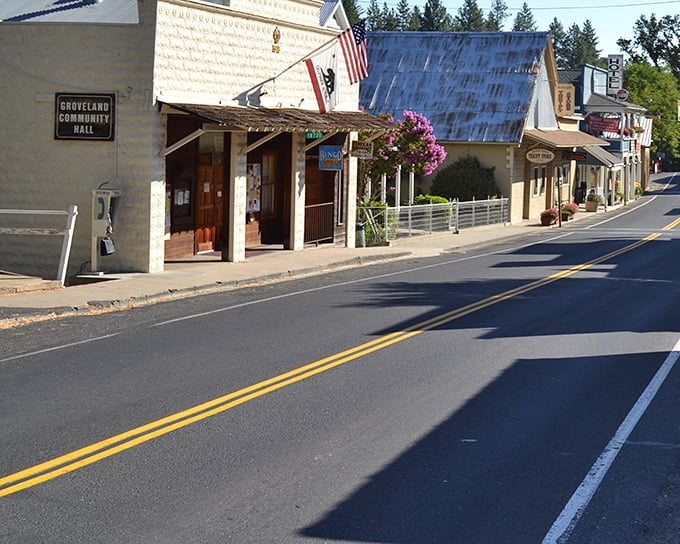 The Groveland Community Hall stands as the town's gathering place, where locals have celebrated, mourned, and connected for generations.