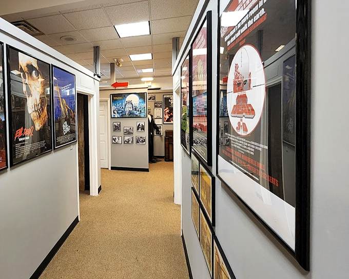 Movie posters line the corridors like a timeline of terror. Each one represents someone's first nightmare &ndash; possibly yours!