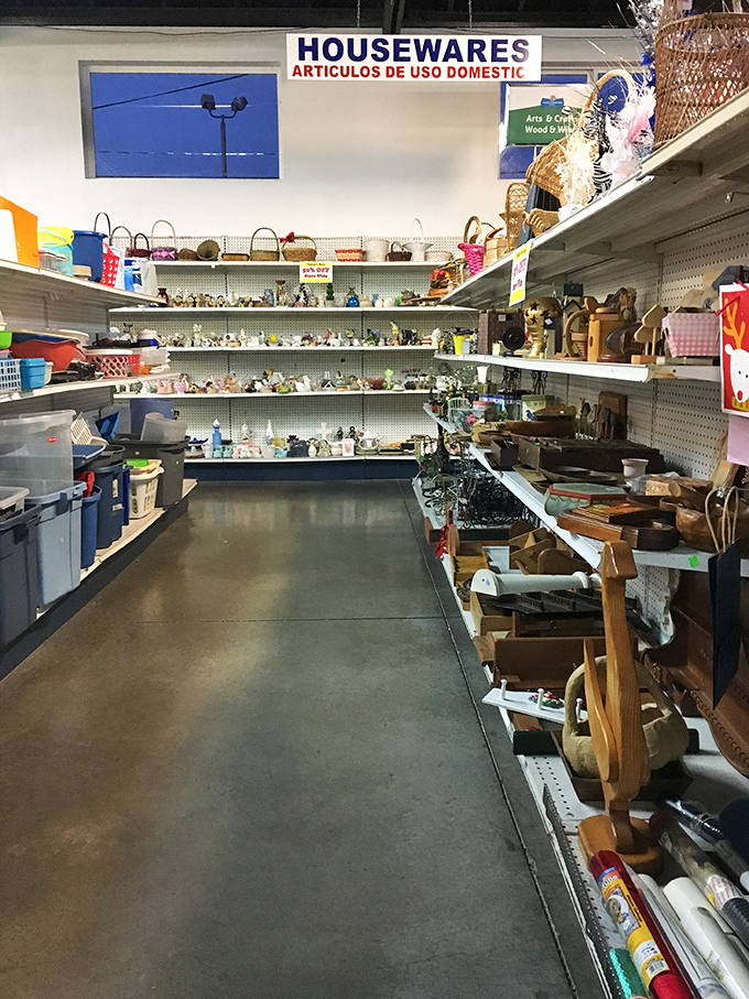 Housewares heaven where that perfect serving platter for your famous casserole is definitely hiding somewhere.