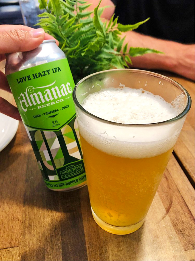Nothing complements seafood like a crisp, hazy IPA from Almanac Brewing&mdash;liquid sunshine in a glass that cuts through richness perfectly.