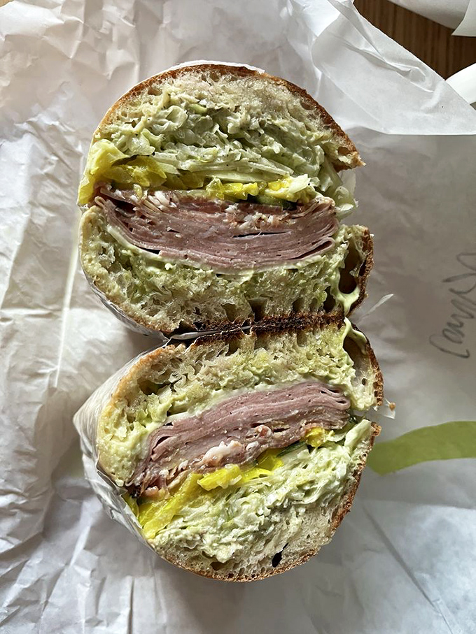 This Italian combo sandwich isn't playing around&mdash;layers of meat, cheese, and pickled vegetables create a masterpiece between bread. Worth cheating on pizza for.