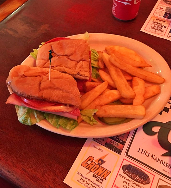 Classic diner perfection that reminds you why sometimes the simplest meals create the most enduring memories.