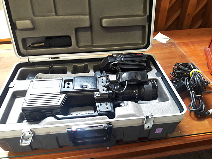 Professional video equipment that once cost thousands, now waiting for its documentary filmmaker renaissance. Spielberg probably started with less!