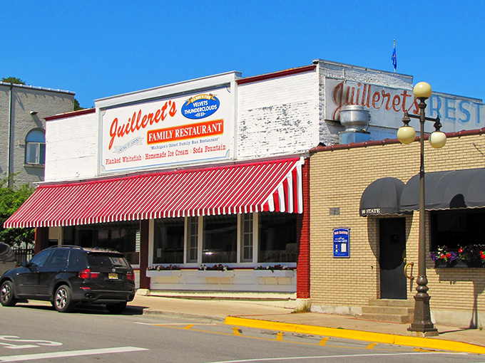Juilleret's red-and-white awning has been sheltering hungry visitors for decades, serving breakfast that makes you contemplate permanent Michigan residency.