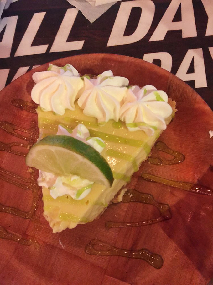 Key lime pie that hits that perfect sweet-tart balance – the kind that makes you close your eyes on the first bite and forget to open them.