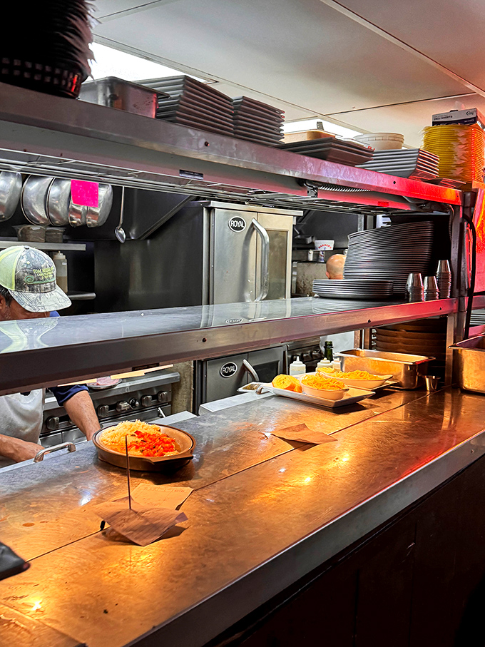 A glimpse into the kitchen reveals the colorful ingredients that will soon become someone's unforgettable seafood feast.