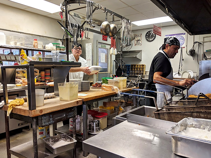 The kitchen&mdash;where the magic happens without smoke and mirrors. Just skilled hands, well-seasoned equipment, and recipes that have stood the test of time.