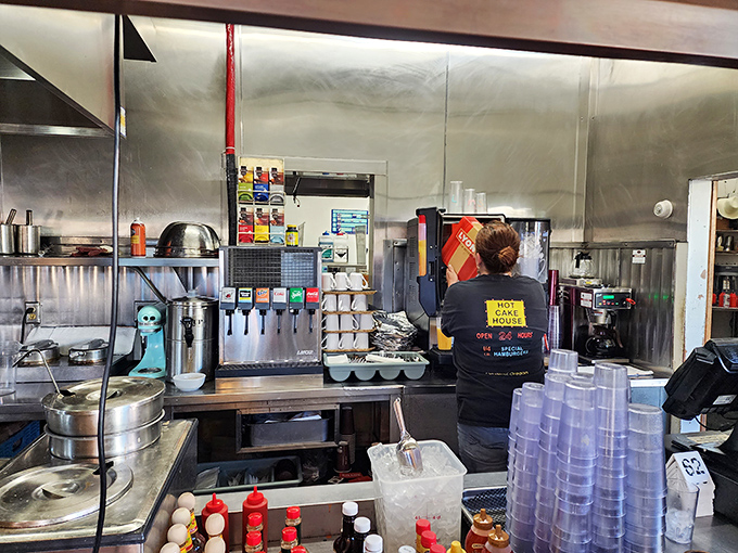 The kitchen&mdash;where breakfast magic happens 24/7, with no smoke and mirrors, just decades of short-order expertise.