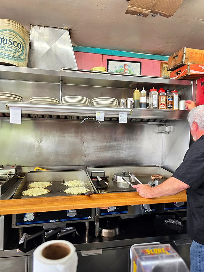 Kitchen magic happens here&mdash;where hash browns transform from humble potatoes into crispy golden treasures before your very eyes.