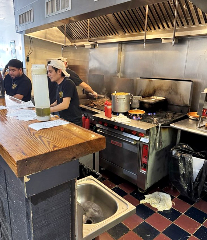 Where the magic happens&mdash;Woodrow's open kitchen lets you witness the careful craft behind each perfect sandwich.