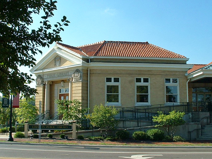 The Carnegie Library looks like it belongs on a college campus, a temple to knowledge with a side of architectural splendor.