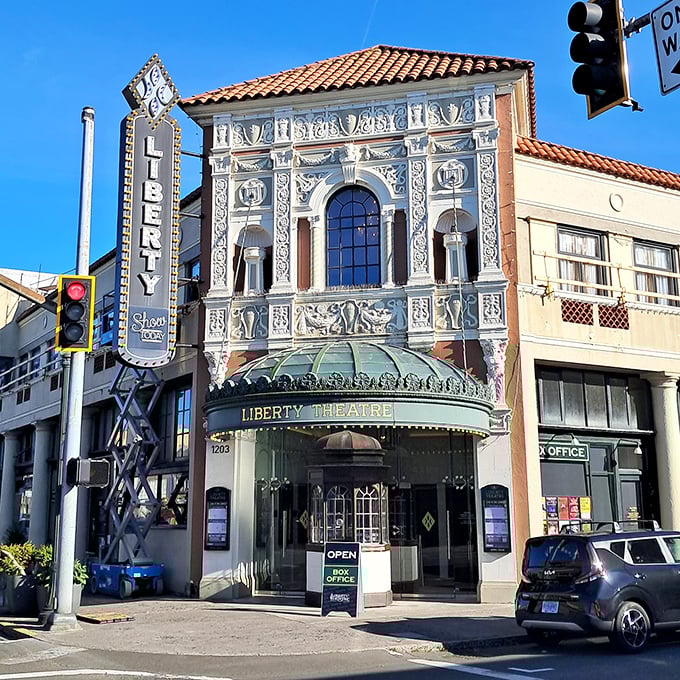Liberty Theatre's vintage marquee promises entertainment the way it was meant to be experienced together.