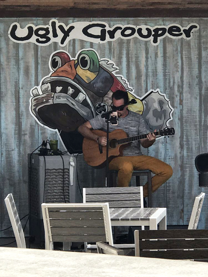 Live music against the backdrop of that famous fish logo&mdash;the soundtrack to your "remember that amazing place in Florida?" stories for years to come.