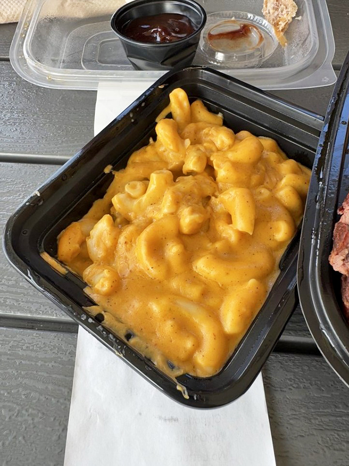 Mac and cheese that doesn't apologize for being exactly what it is&mdash;a creamy, indulgent side dish that could easily be the main event.