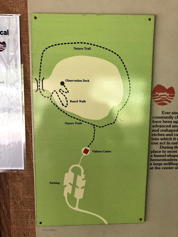This deceptively simple map doesn't prepare you for the vertical adventure ahead – Florida's version of mountain climbing, just upside down.