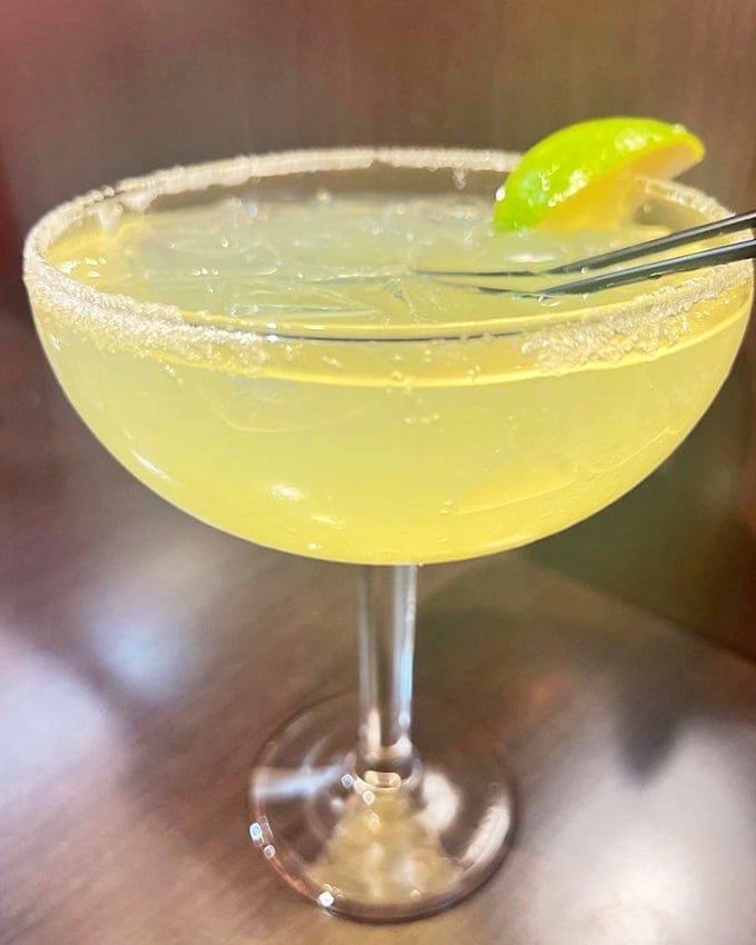A properly made margarita with salt-rimmed perfection&mdash;the kind that makes you text friends: "You need to be here right now."