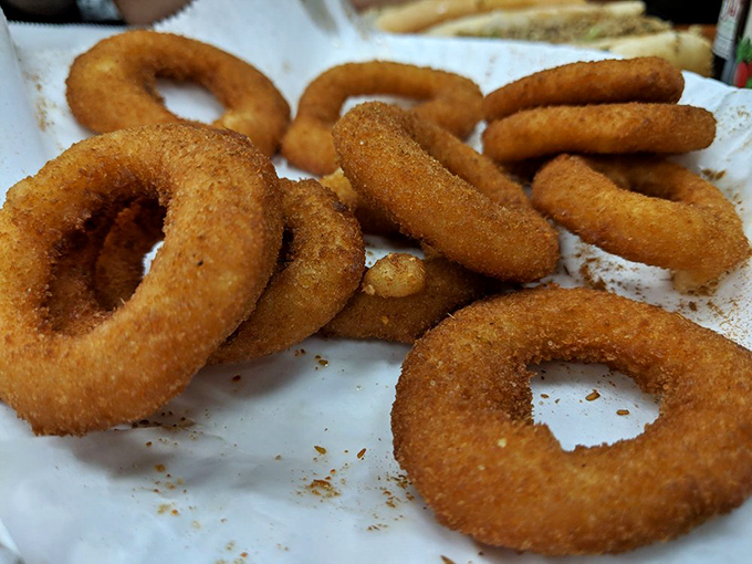 These golden onion rings get the masala treatment, proving fusion food can be absolutely magnificent.