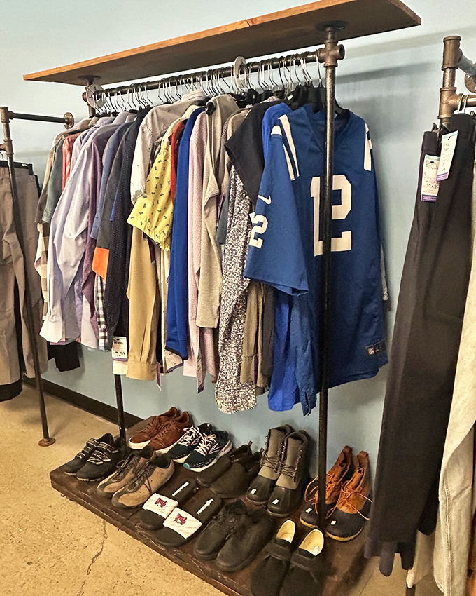The men's section proves guys love a good bargain just as much as anyone.