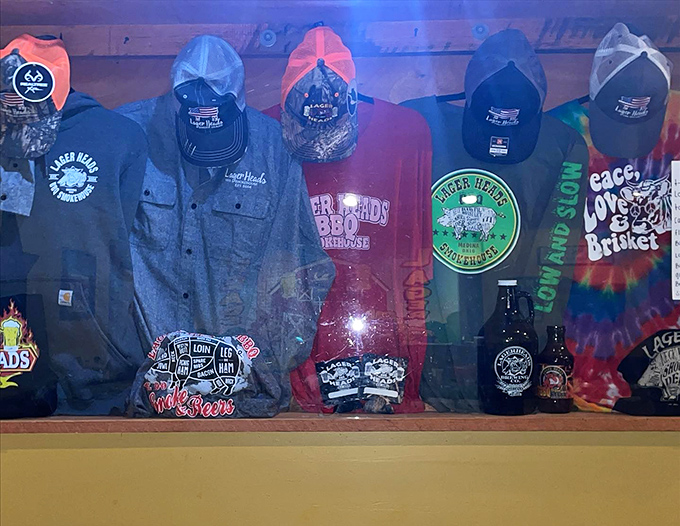 Take home a piece of the experience with merchandise that lets you rep this hidden barbecue gem.