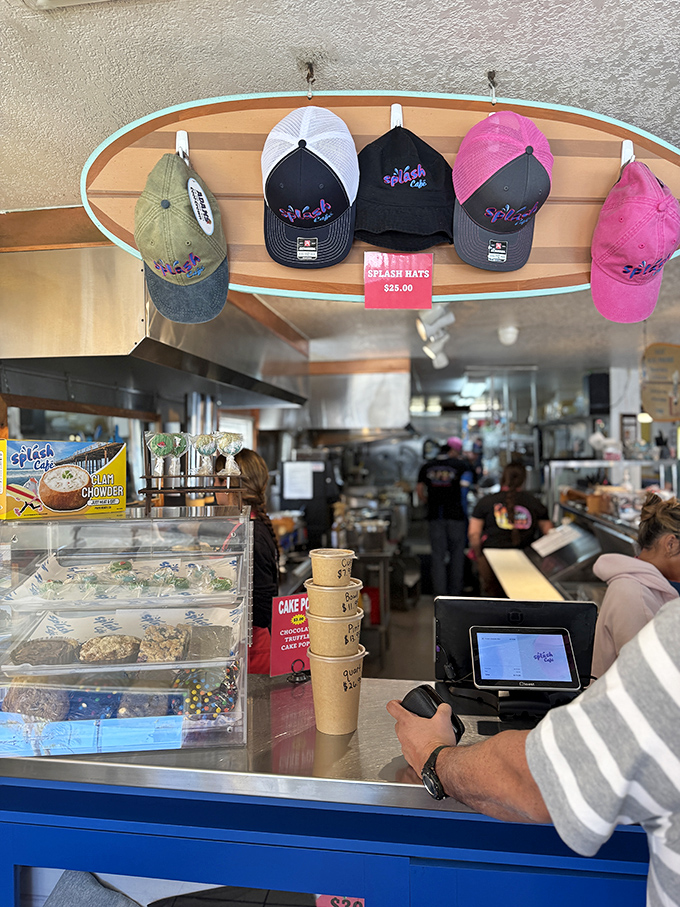 Splash Caf&eacute; hats in every color, because your souvenir drawer needs more options than just shot glasses.