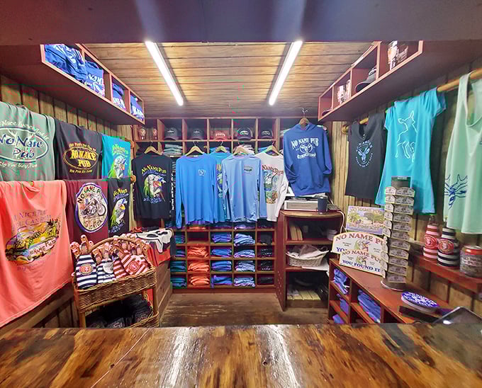 The merch room proves you're not the first to fall in love &ndash; t-shirts and souvenirs for those who need more than memories to take home.