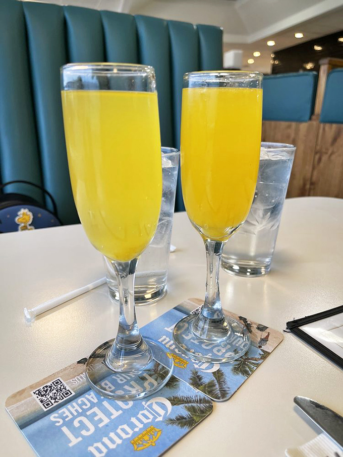 Mimosas in the morning&mdash;because sometimes adulting deserves a reward. Sunshine in a glass with a side of weekend vibes.