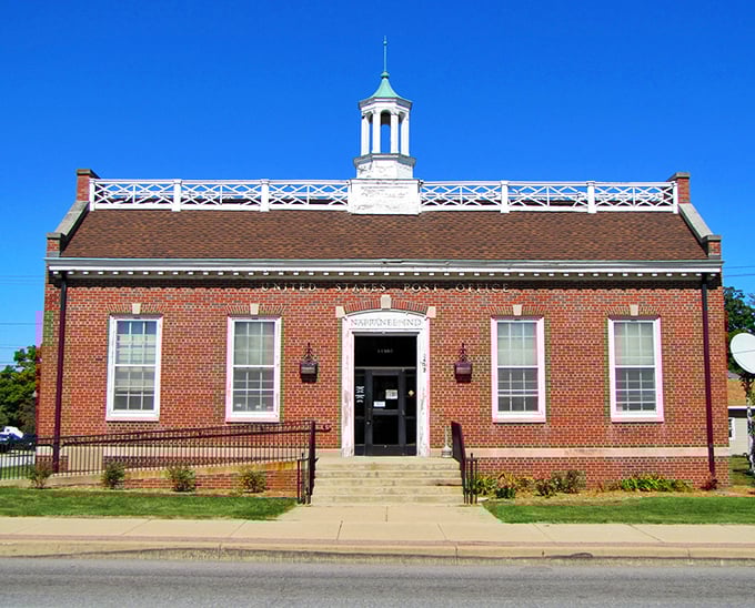 The Nappanee Post Office stands as a testament to when public buildings were built to inspire civic pride, not just house government functions.