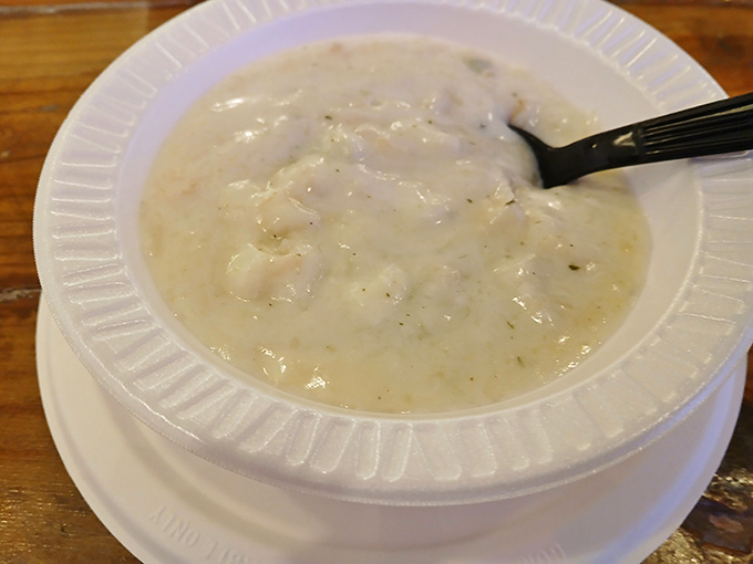 This clam chowder isn't just soup—it's a creamy hug in a bowl, with tender clams playing hide and seek among the potatoes.