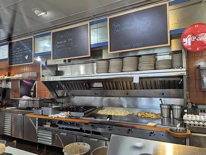 Behind the scenes magic &ndash; where short-order cooks transform simple ingredients into the comfort food that fuels Bloomsburg's day.