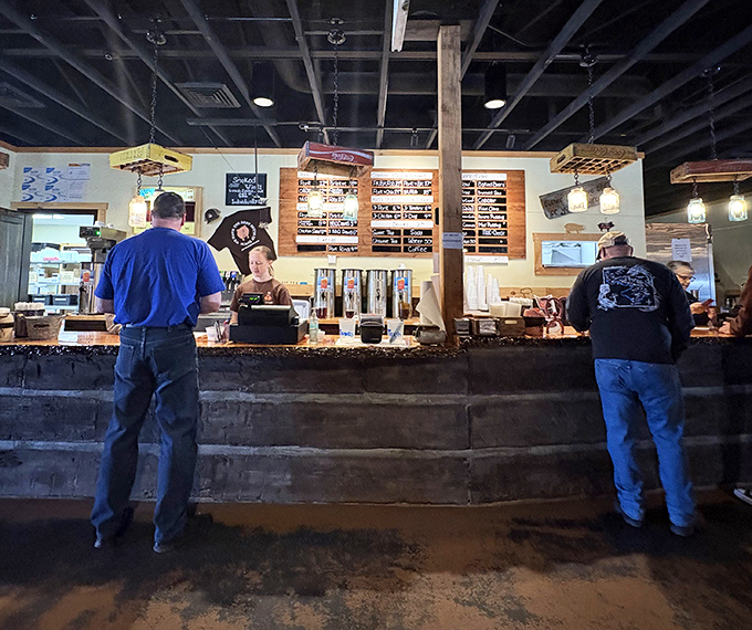 The moment of truth at the counter—where decisions are made, friendships are tested, and "I'll just have a salad" is never uttered.