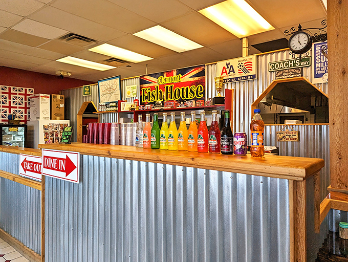 The counter where the magic happens. Order up and prepare for a proper British feast without the transatlantic flight.