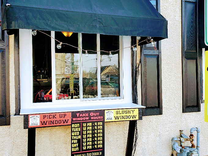 The pick-up window &ndash; for when you need Tony G's goodness but your sweatpants aren't quite ready for public viewing.