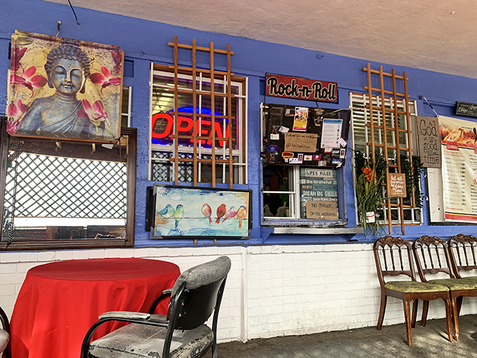 The cheerful order window where culinary dreams begin and hungry souls find their salvation through food.