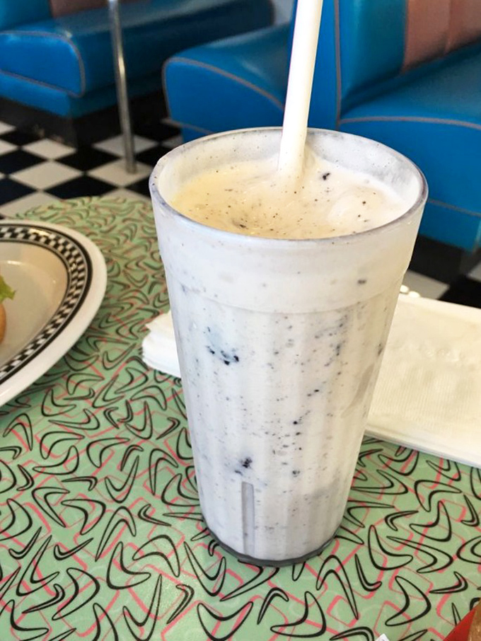 This Oreo shake isn't just a drink, it's a commitment&mdash;thick enough to require serious straw negotiations and worth every calorie.