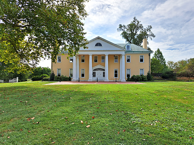 From this angle, Bellevue Hall looks like it's waiting for a period drama to break out on its front lawn. Downton Delaware, anyone?