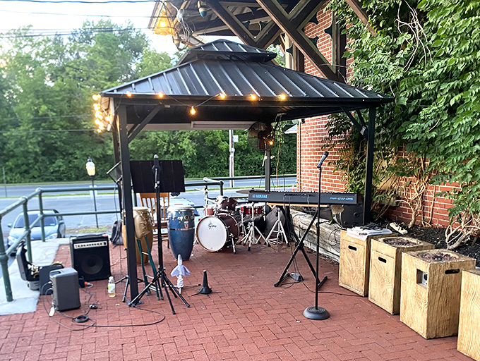 Where musicians set up shop under twinkling lights, turning ordinary evenings into the soundtrack of your favorite memories.