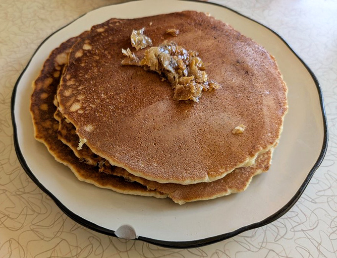 Pancakes so perfectly golden they belong in a museum. Or better yet, on your fork and in your mouth.