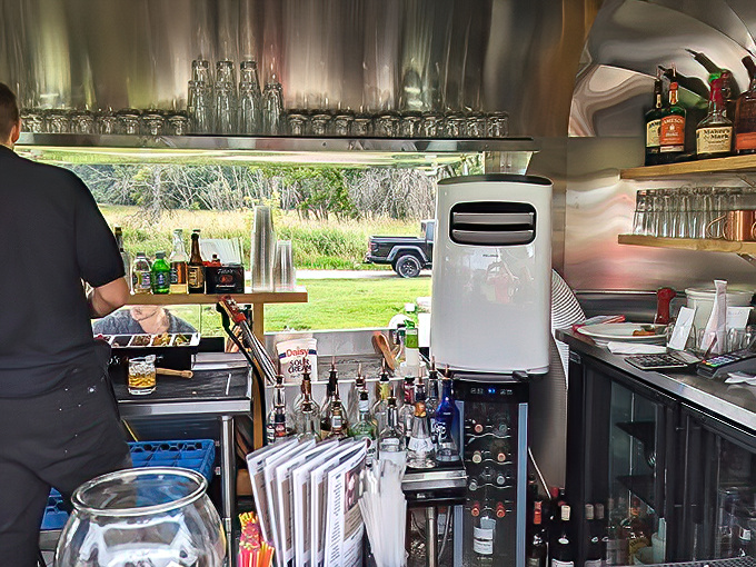 Where bartending meets performance art. This outdoor bar setup proves that fresh air makes everything taste better&mdash;even perfection.