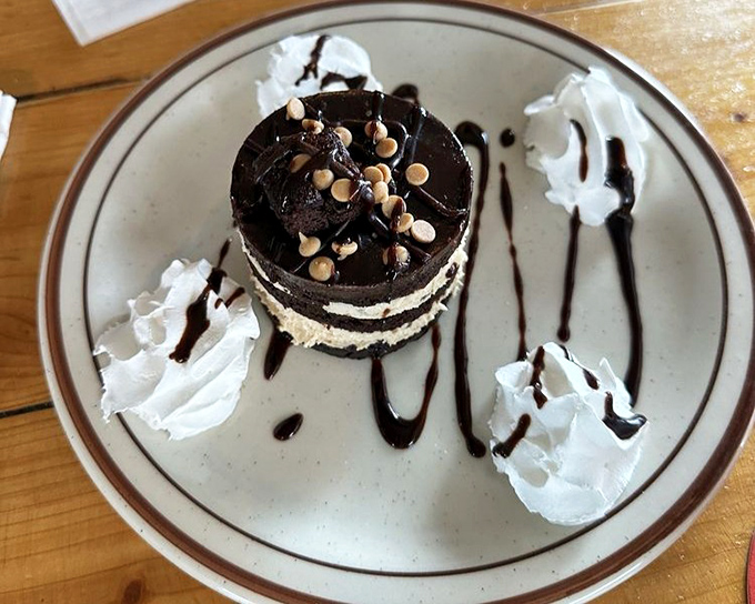This chocolate dessert isn't just a sweet ending—it's the grand finale that has you planning your return visit before the last bite.