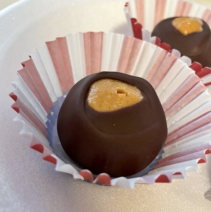 Chocolate buckeyes that make you understand why Ohioans are so smug about their state candy.